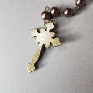 Lutheran Rosary, Prayer Beads, Bronze Toned, Chocolate Brown and Ivory ...