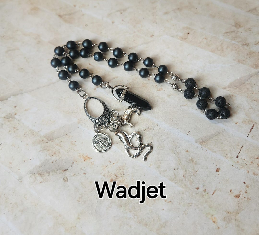 Wadjet Prayer Beads, Egyptian God Prayer Beads, Hand-wired, Beautiful ...