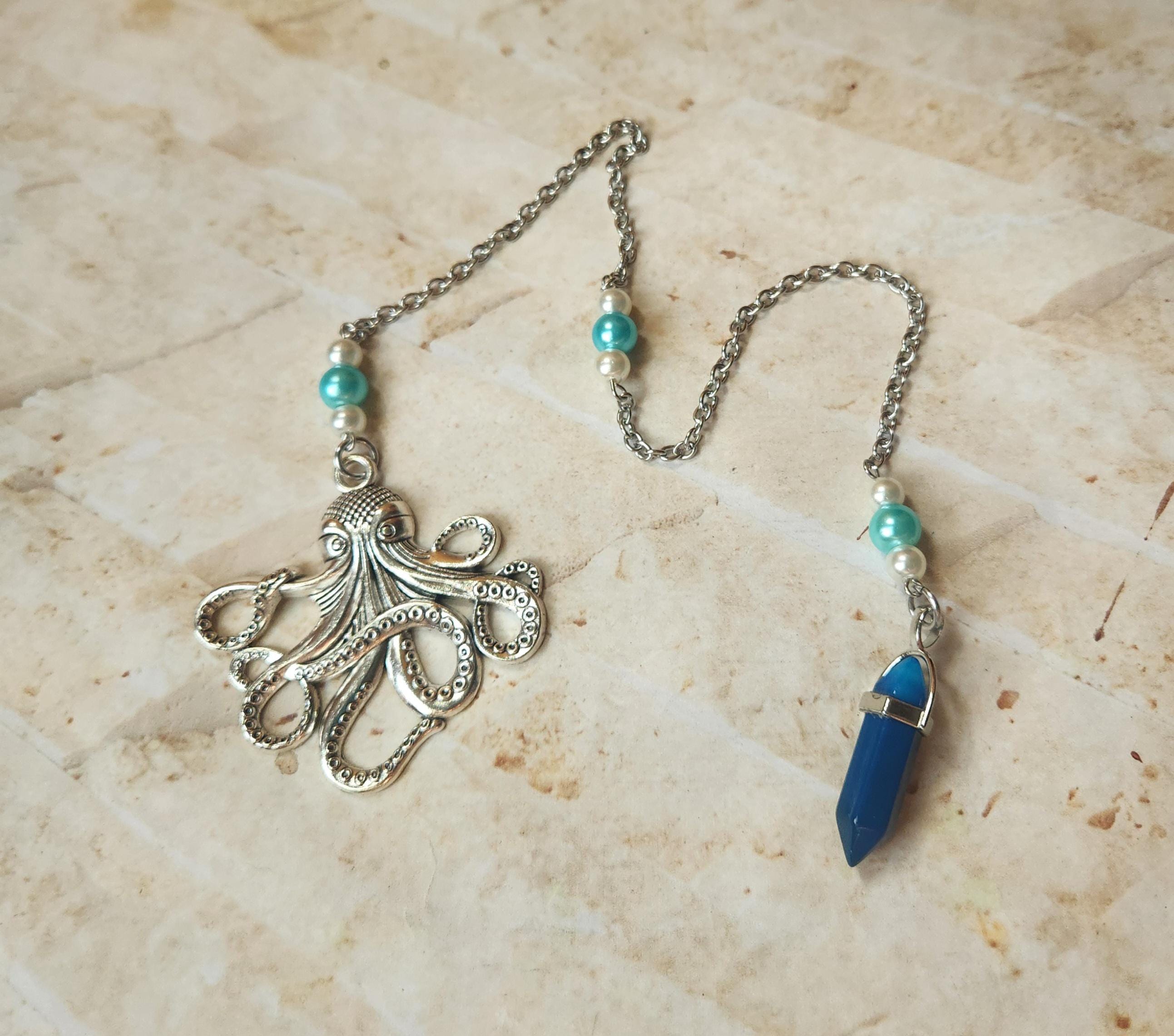 Poseidon Pendulum, God Pendulums, Divination, Dowsing Pendulum, Beaded ...