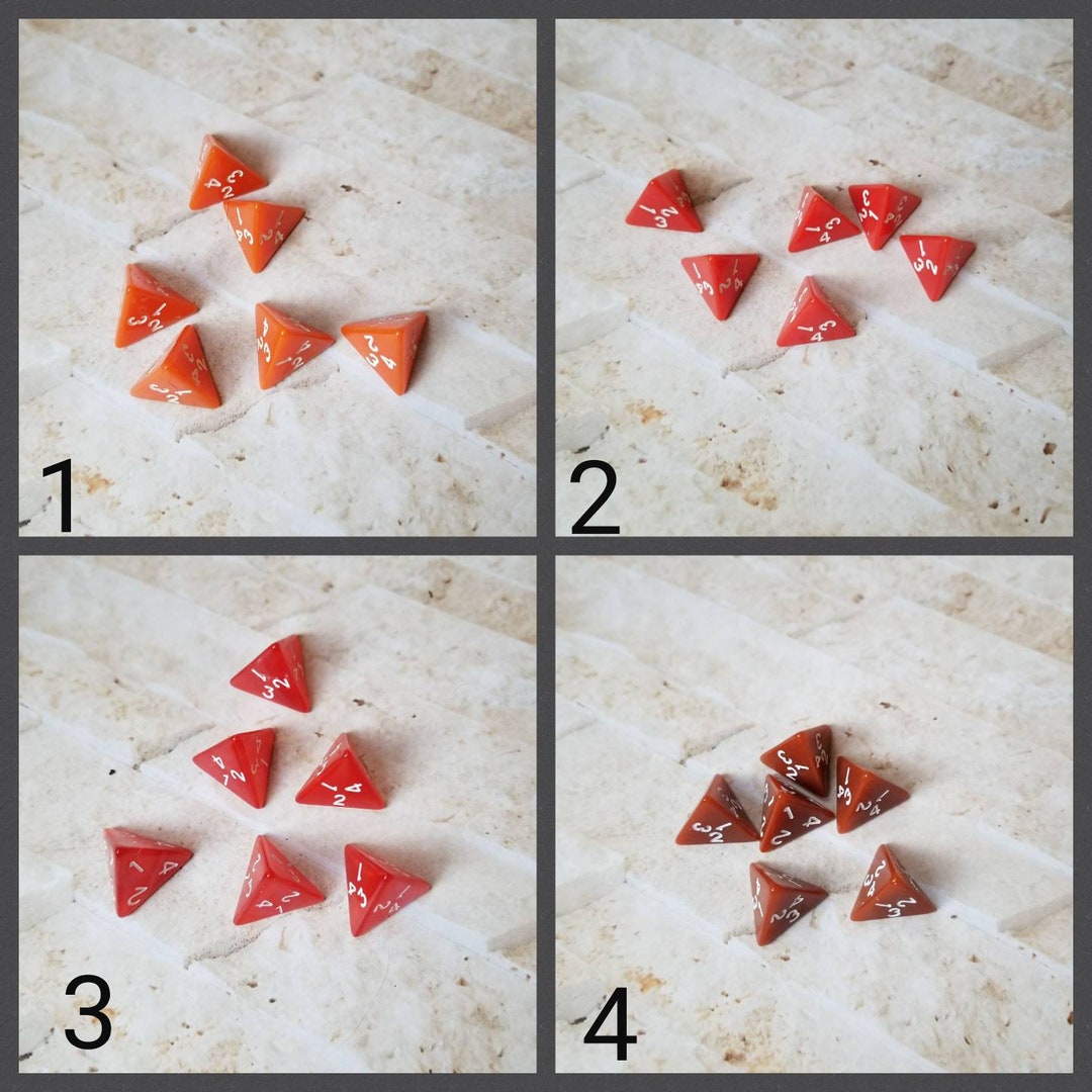 Individual D4 Die, ONE Single D4 Dnd Die, Polyhedral Gaming Dice, Dnd ...