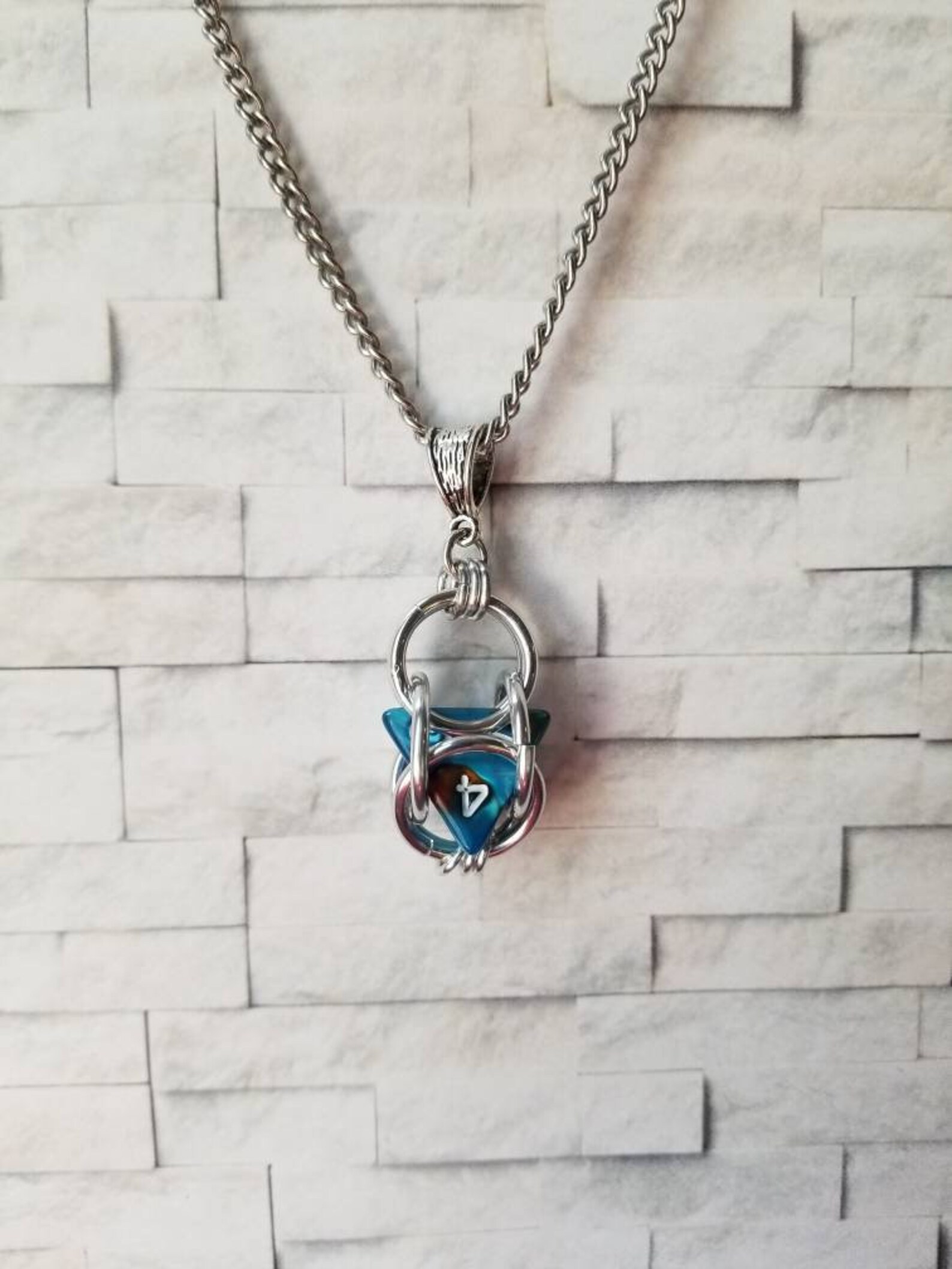 Captive Dice Jewelry, Captured D4 Necklace, Dice Jail Necklace, Dnd ...
