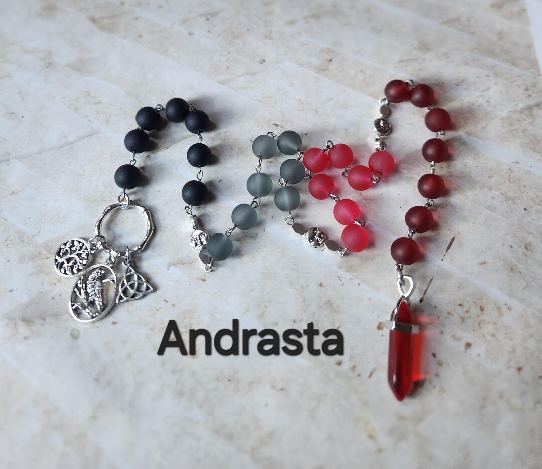 Andrasta Prayer Beads, Celtic Deity Prayer Beads, Hand-wired, Beautiful ...