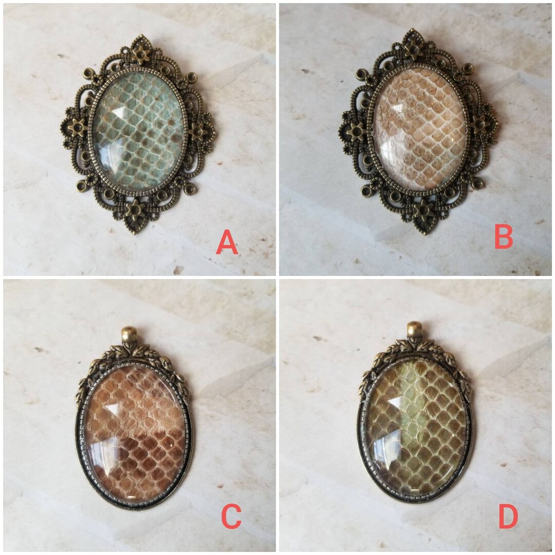 Snake Shed Jewelry, Snake Shed Pendant, Snakeskin Necklace, Cruelty ...