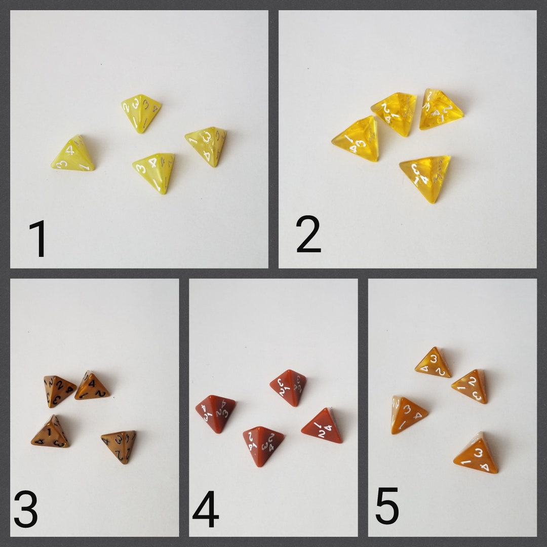 Individual D4 Die, ONE Single D4 Dnd Die, Polyhedral Gaming Dice, Dnd ...