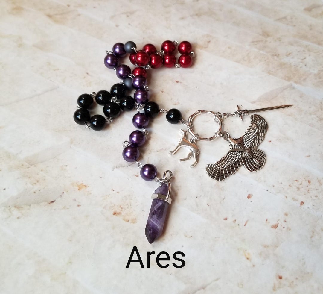 Ares Prayer Beads, Greek God Ares Prayer Beads, Hand-wired, Beautiful ...