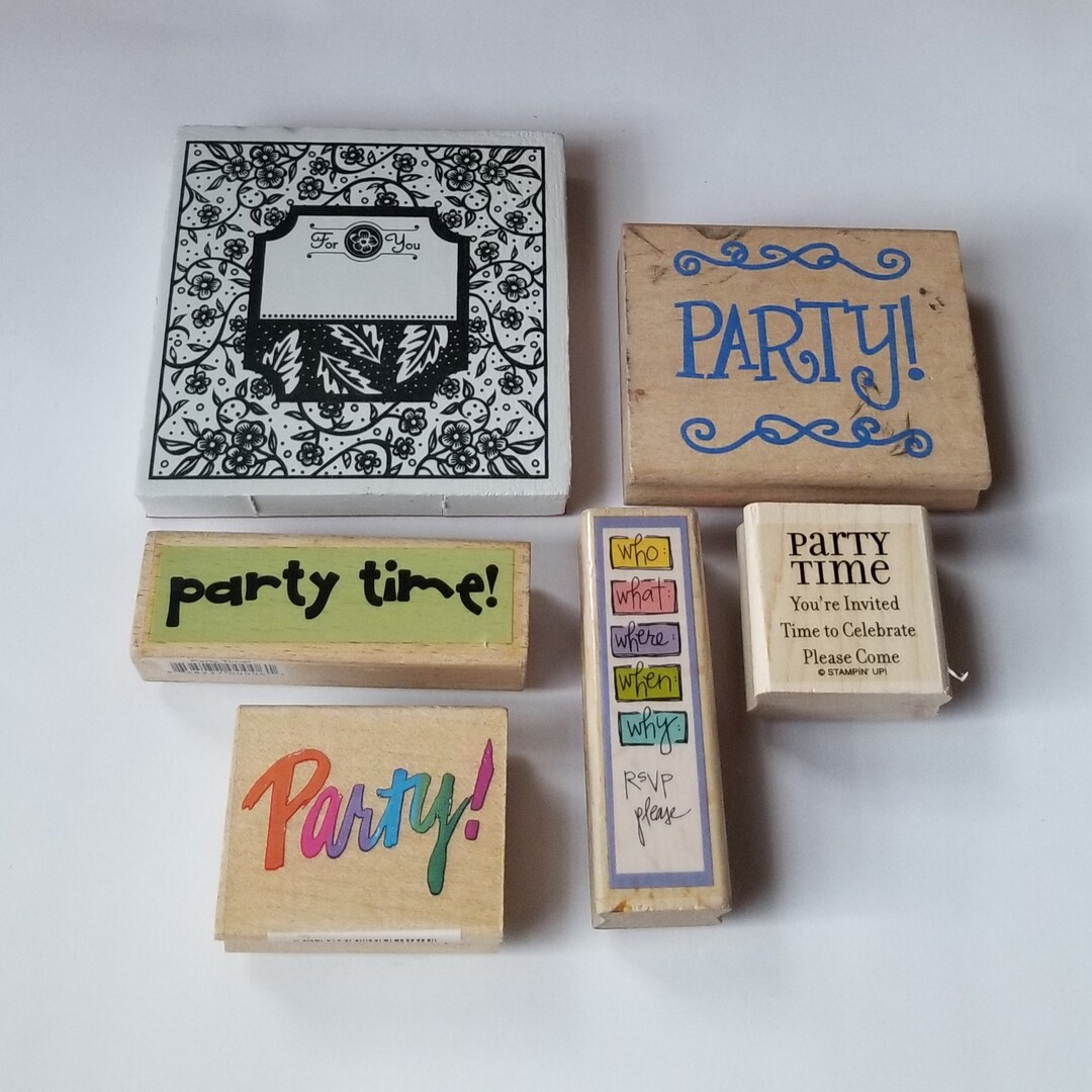 Rubber Stamps, Party Time Rubber Stamps, Rubber Stamps for Crafts ...