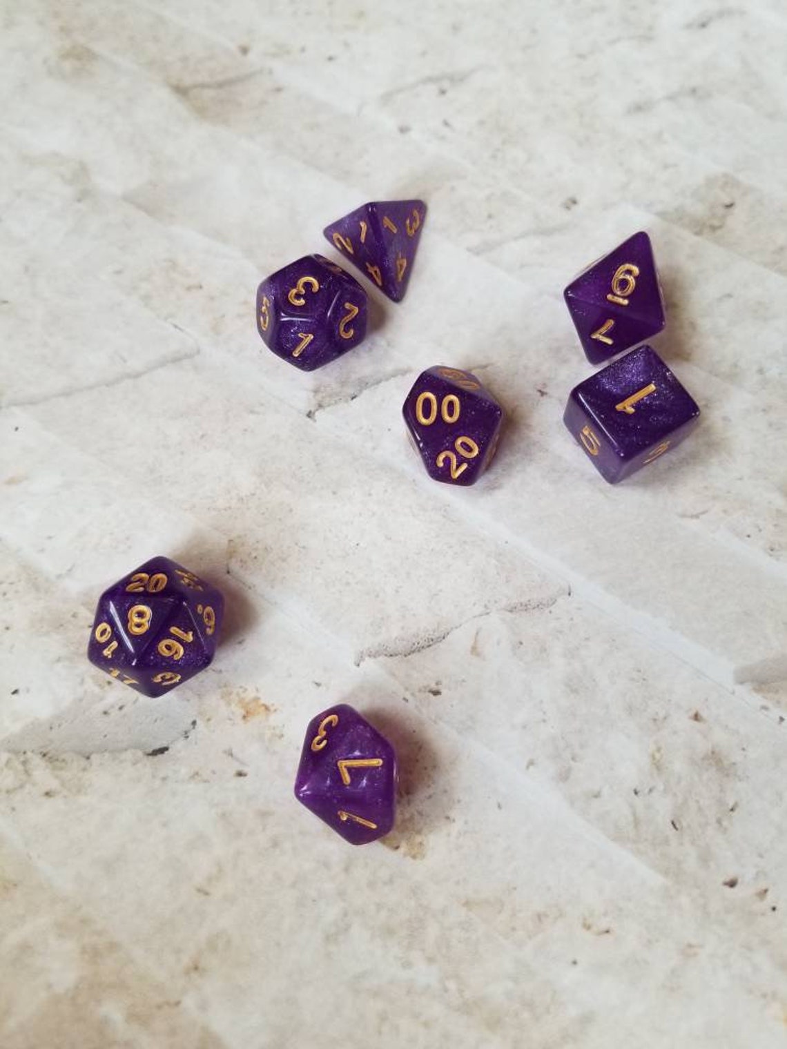 Glittery Purple 16mm Dnd Dice Gaming Dice Dnd Dice Set RPG - Etsy