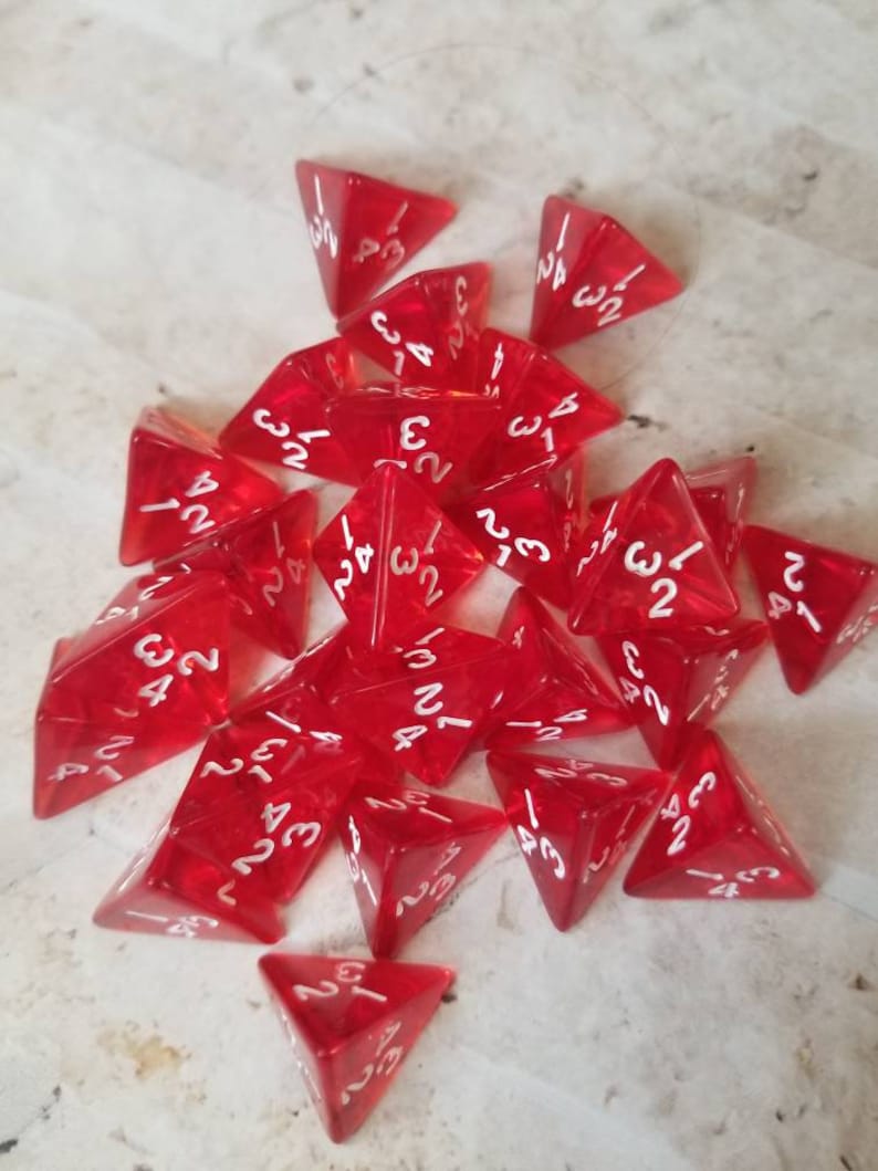 Individual D4 Die ONE Single D4 Dnd Die Polyhedral Gaming - Etsy