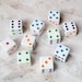 Individual 19mm D6, White 19mm D6 Dice With Rainbow Pips, Oversized D6 ...