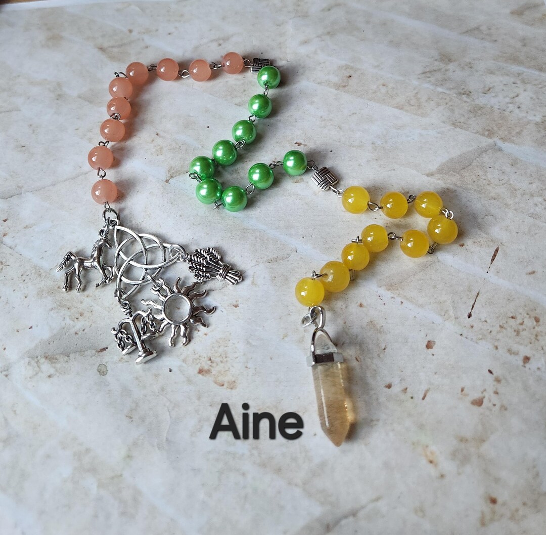 Aine Prayer Beads, Celtic Deity Prayer Beads, Hand-wired, Beautiful ...