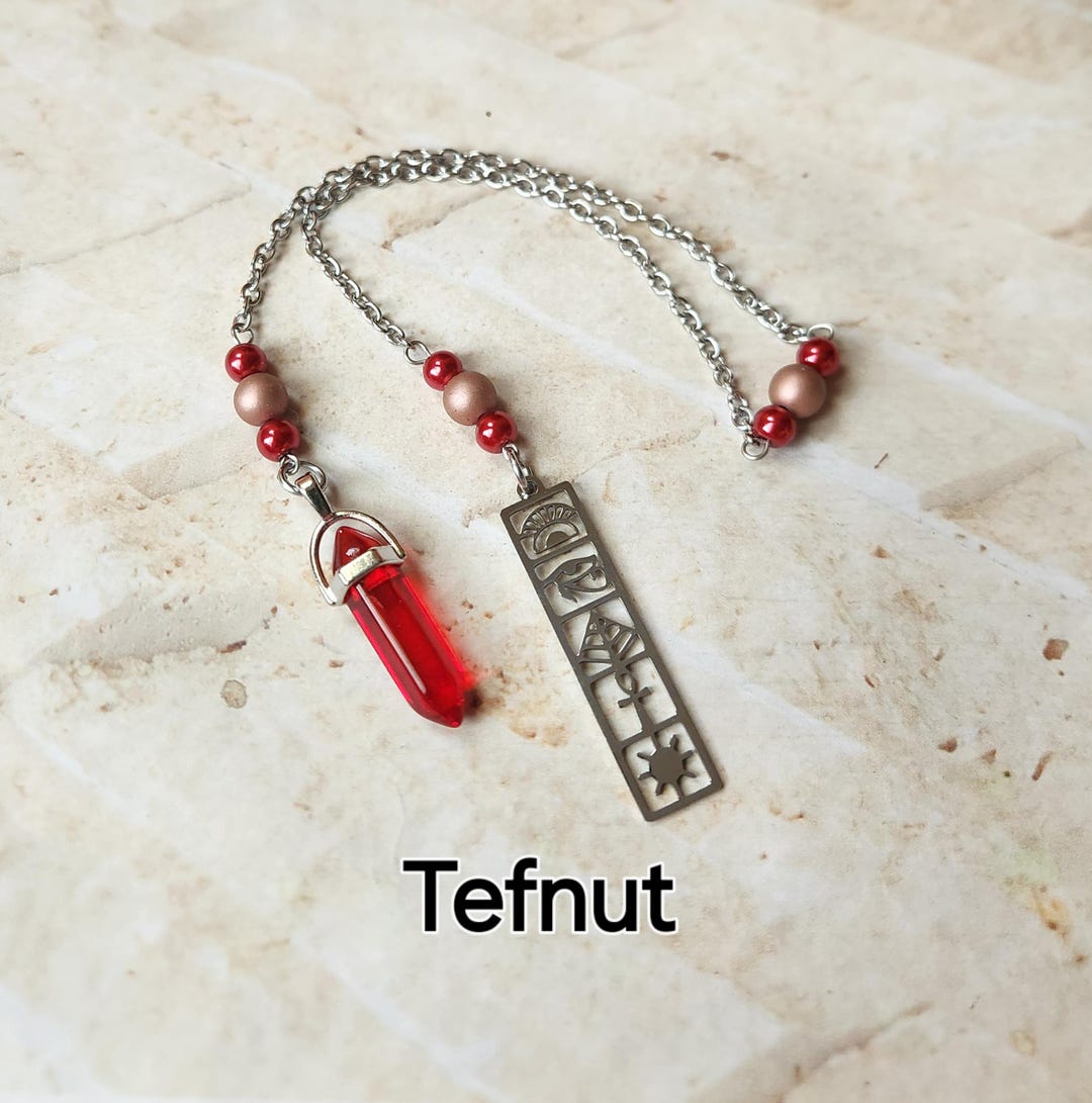 Tefnut Pendulum, Egyptian Goddess, Dowsing Pendulum, Beaded Pendulum ...