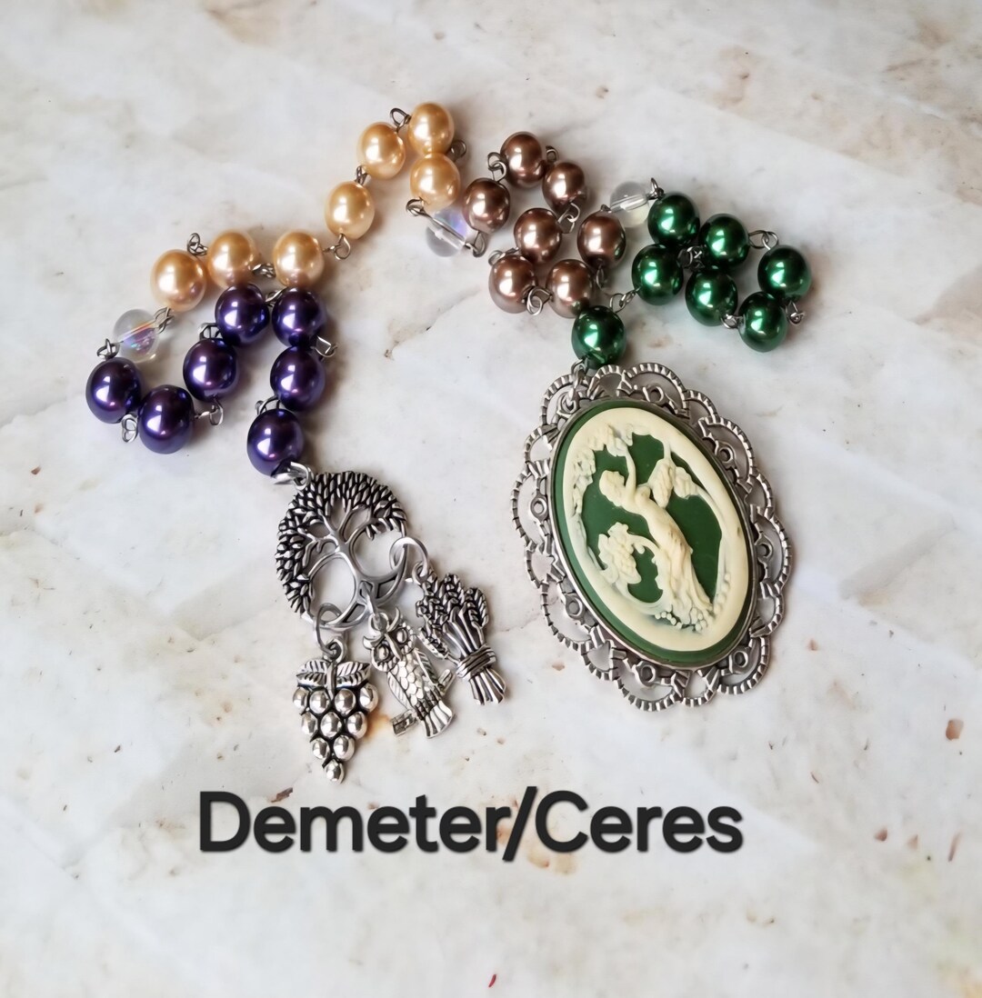 Demeter Prayer Beads, Goddess Prayer Beads, Hand-wired, Beautiful Beads ...