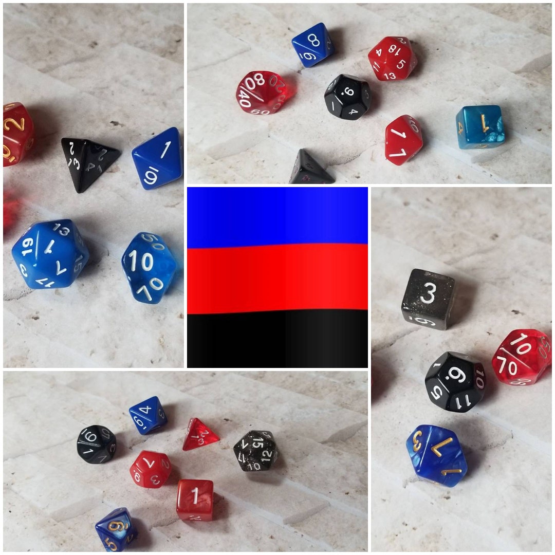 Polyamory Flag 16mm Dnd Dice, Hand Chosen, Curated Set of Polyhedral ...