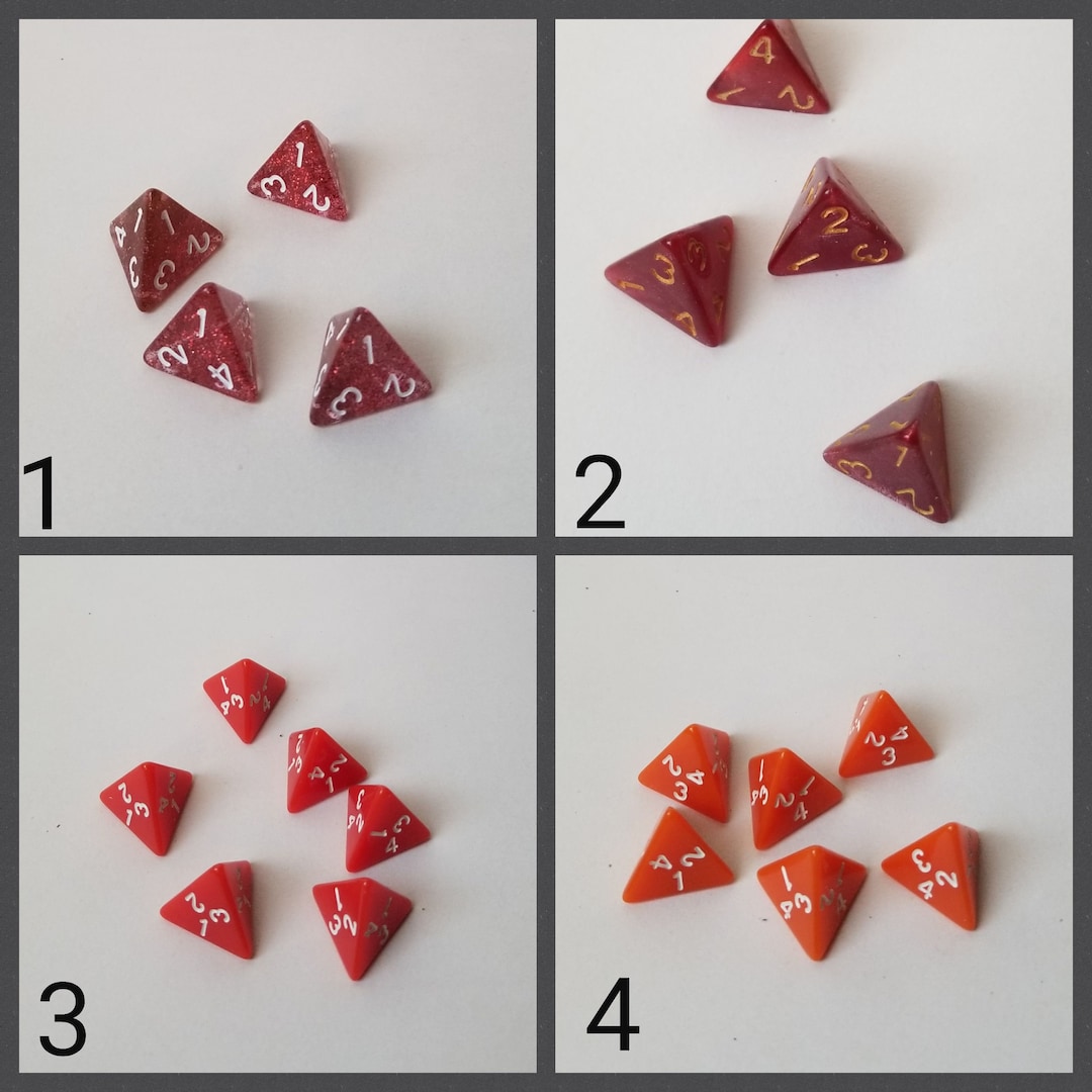 Individual D4 Die, ONE Single D4 Dnd Die, Polyhedral Gaming Dice, Dnd ...