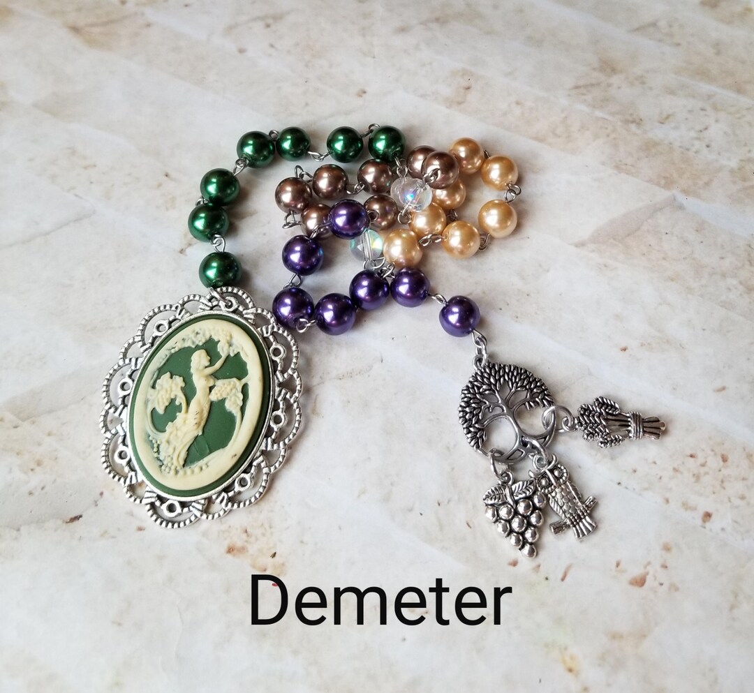 Demeter Prayer Beads, Goddess Prayer Beads, Hand-wired, Beautiful Beads ...