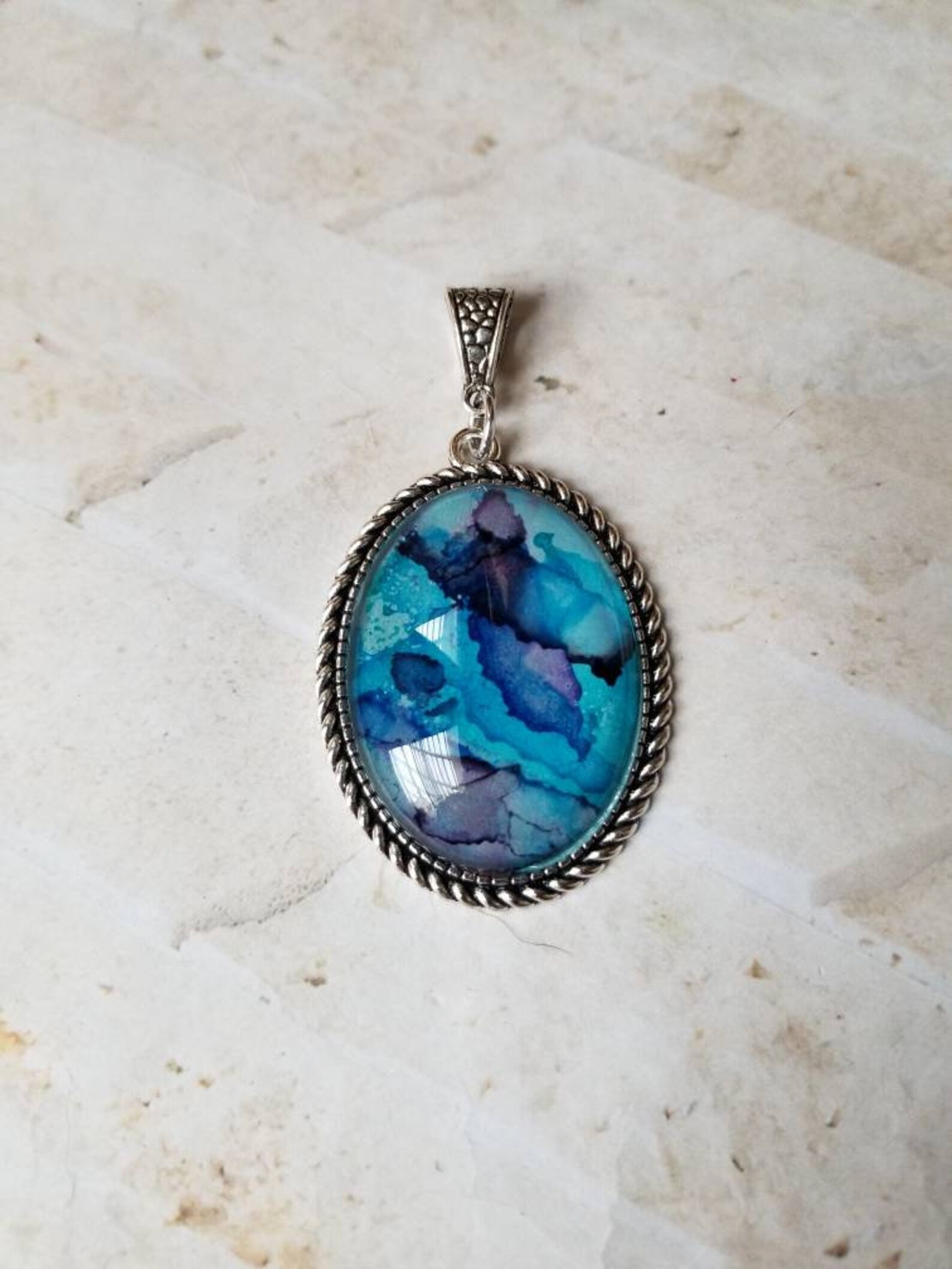 Alcohol Ink Art Jewelry Alcohol Ink Pendant Alcohol Ink on - Etsy