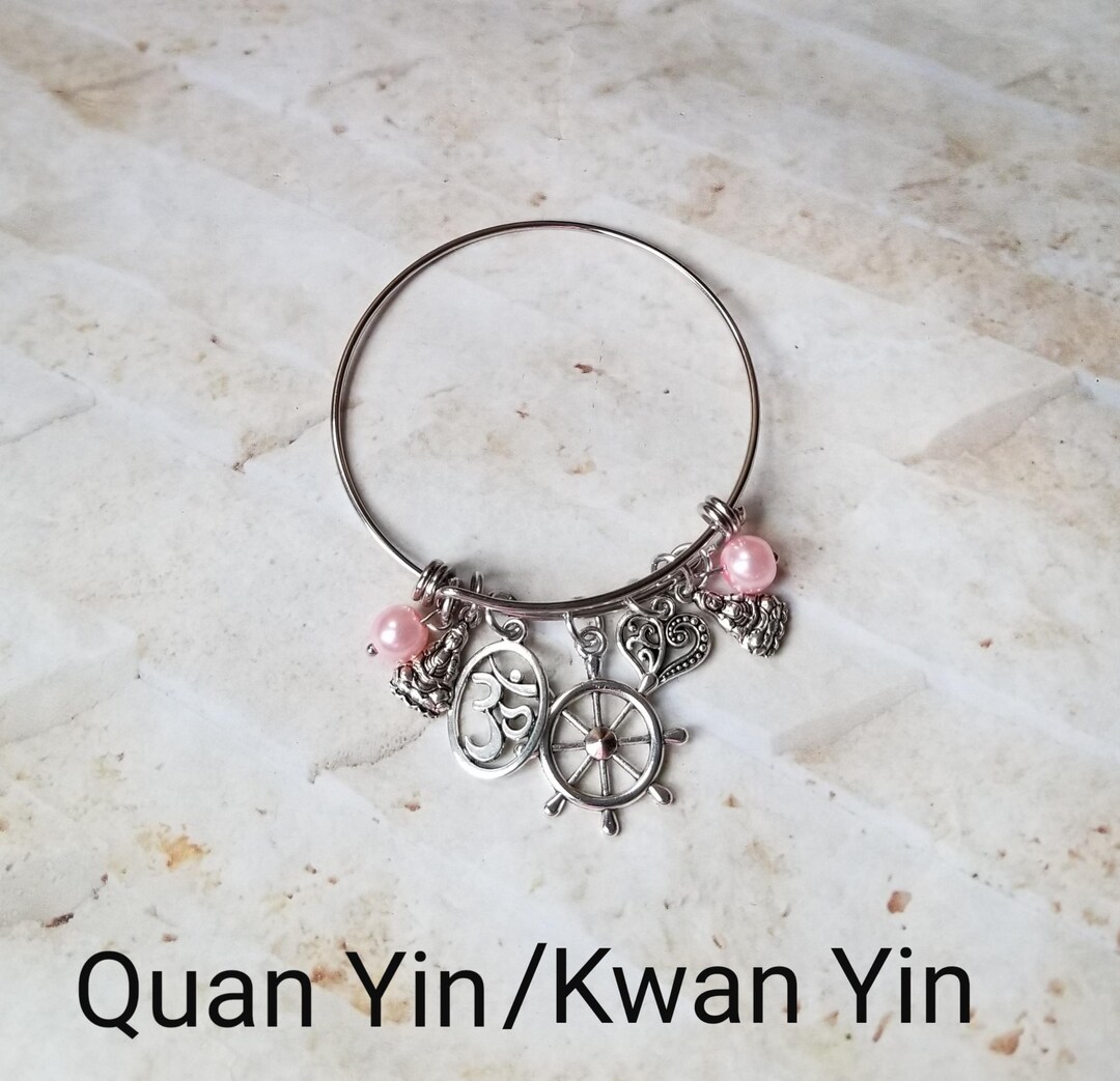 Kuan Yin or Qwan Yin Bangle, Stainless Steel Bangle, Goddess Bracelet ...
