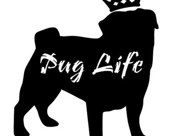 Pug Window Sticker Car Sticker Window Pug Decal Funny Pug - Etsy