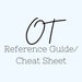 Occupational Therapist Quick Reference Guide PDF, Cheat Sheet, OT ...