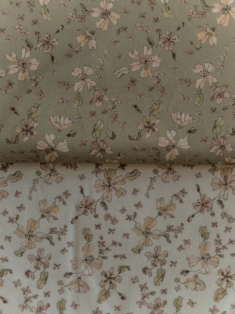 Jasmine Cotton Fabric by the Yard – Exclusive Watercolor Pattern With ...