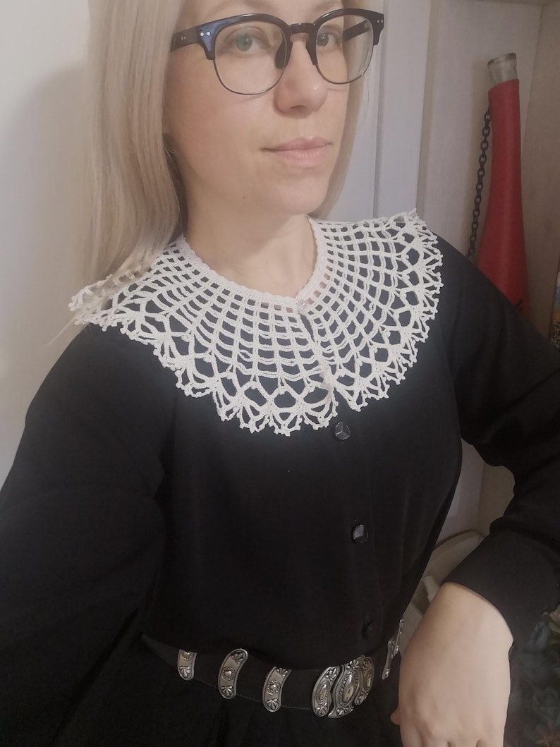 Dainty Crochet Lace Collar PDF PATTERN for Babies and Adults, Vintage ...