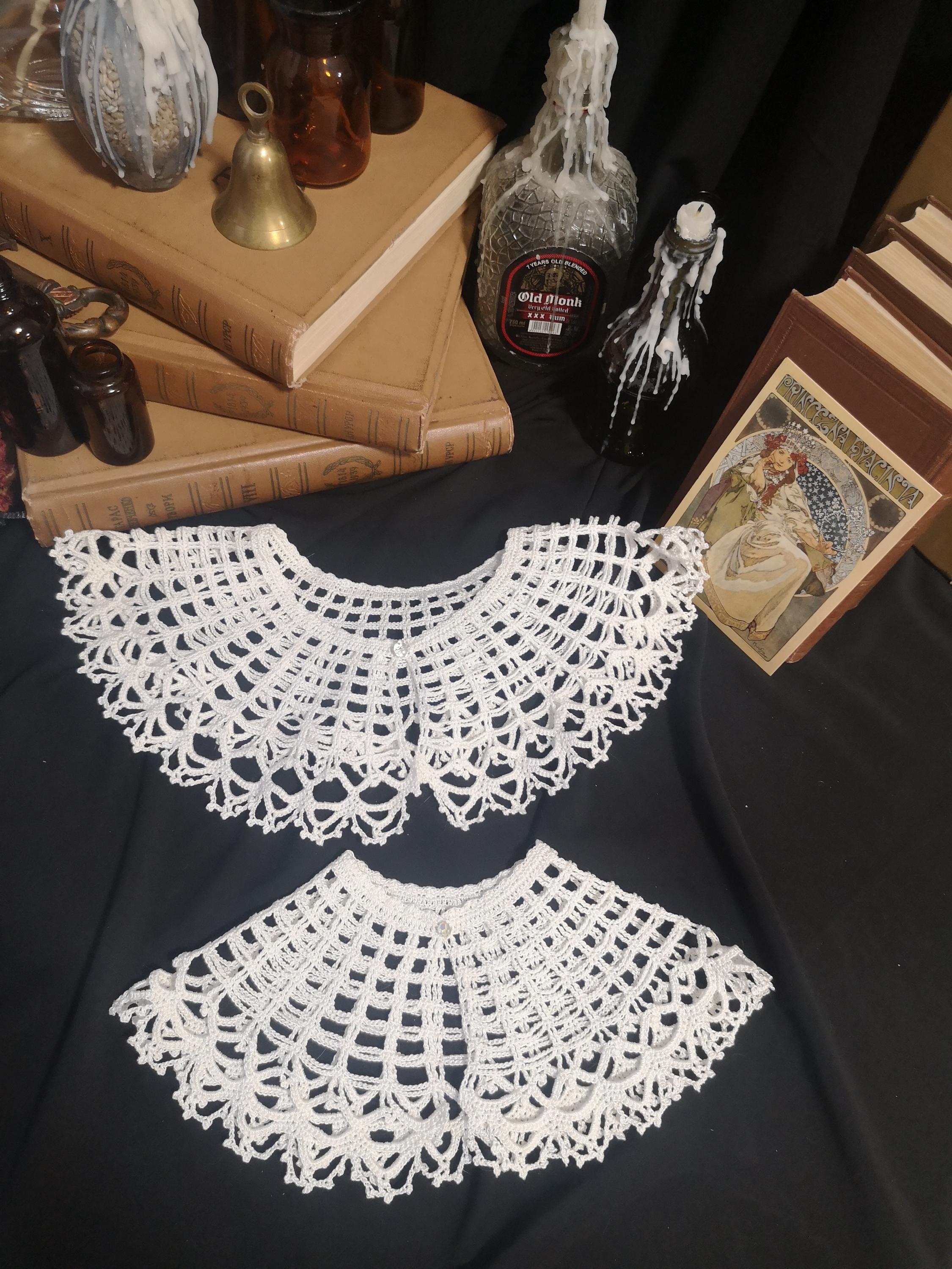 Dainty Crochet Lace Collar PDF PATTERN for Babies and Adults, Vintage ...
