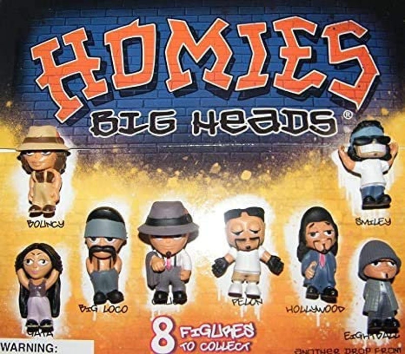Big Heads Homies 3D Figurines Set of 8 collectible Cake - Etsy