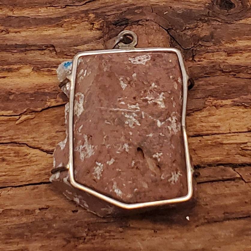 Cavinsite on Stilbite Sterling Silver Pendant - Etsy UK