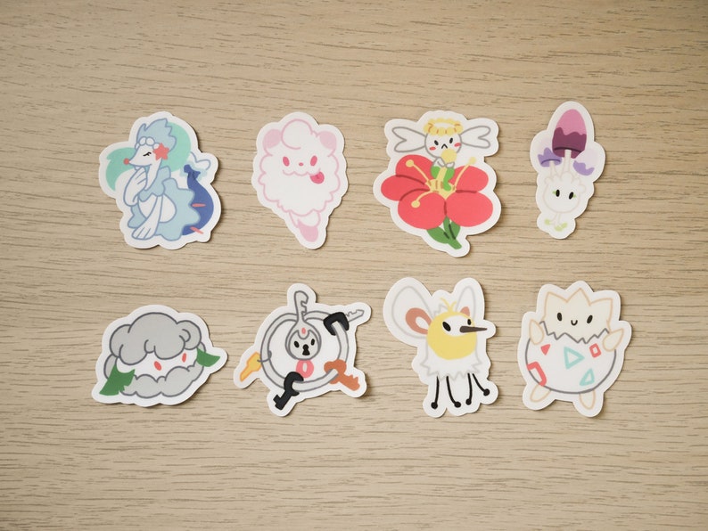 Fairy Pok\u00e9mon Sticker Pokepack Cute Pokemon Matte Waterproof Vinyl ...