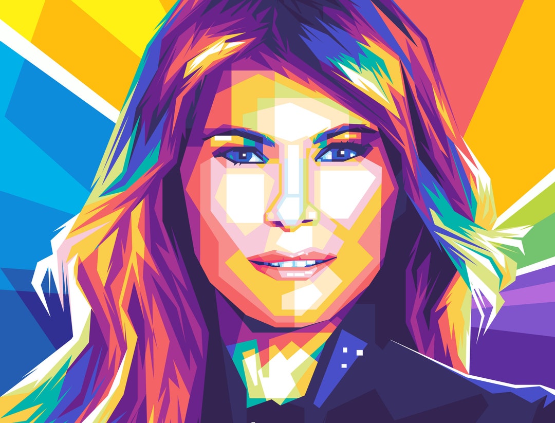 Pop Art Portrait From Photo Custom WPAP Portrait Artwork - Etsy