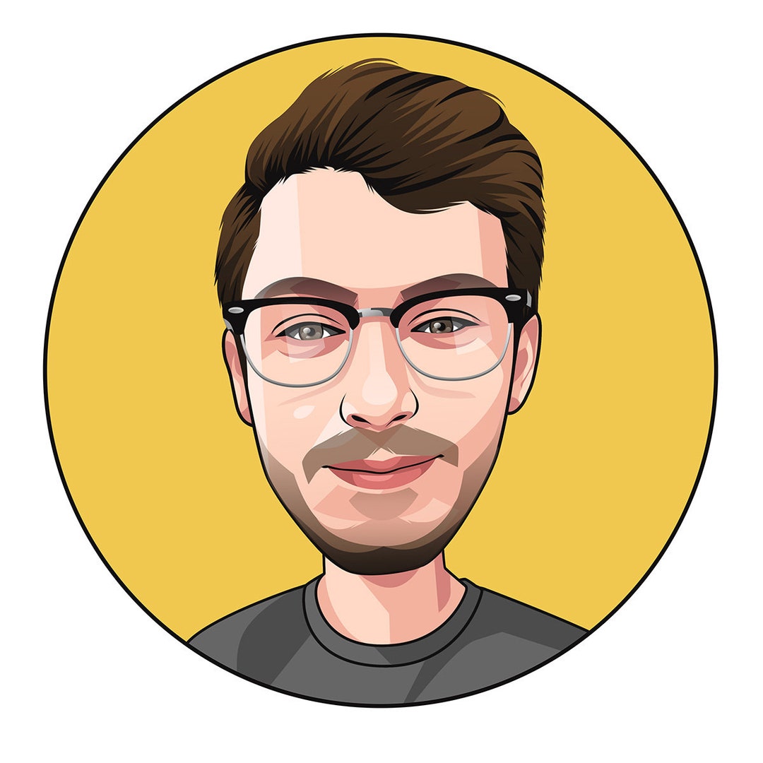 Custom Cartoon Avatar Logo: Hand-drawn Business Portrait (digital File ...