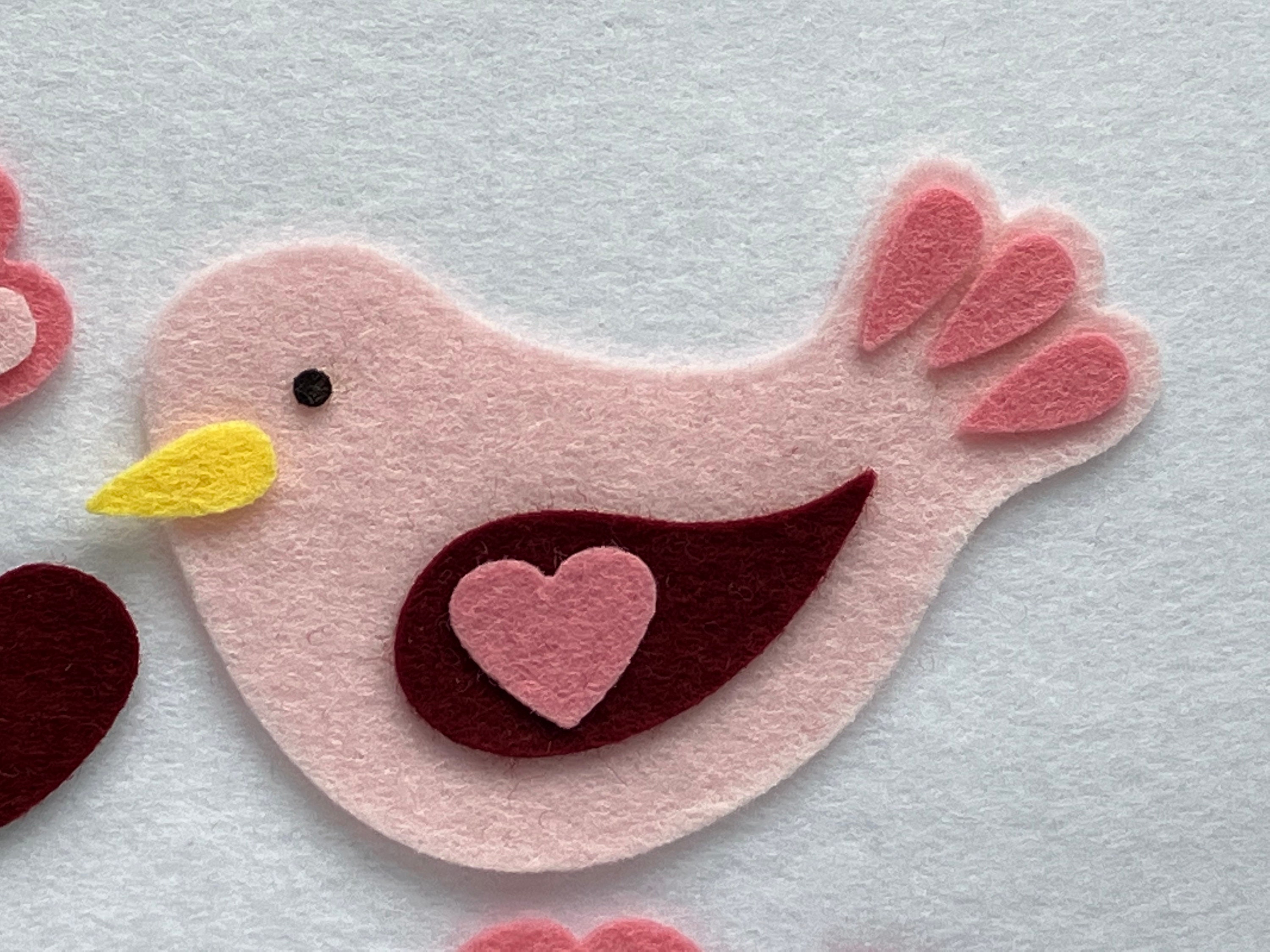 A Set of Felt Bird Shapes for Crafts Four Colours in a Pack - Etsy