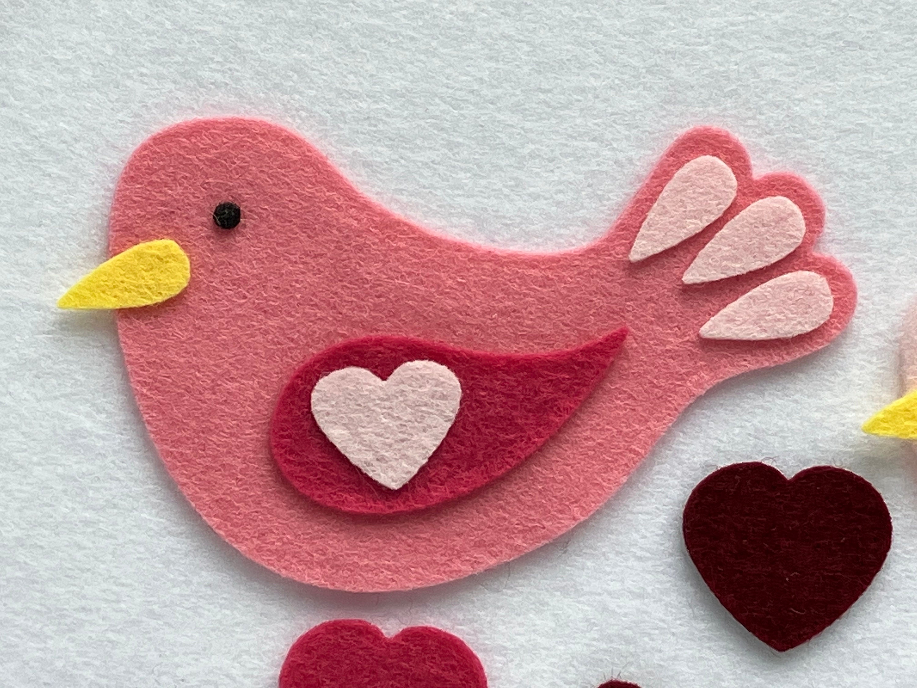 A Set of Felt Bird Shapes for Crafts Four Colours in a Pack - Etsy