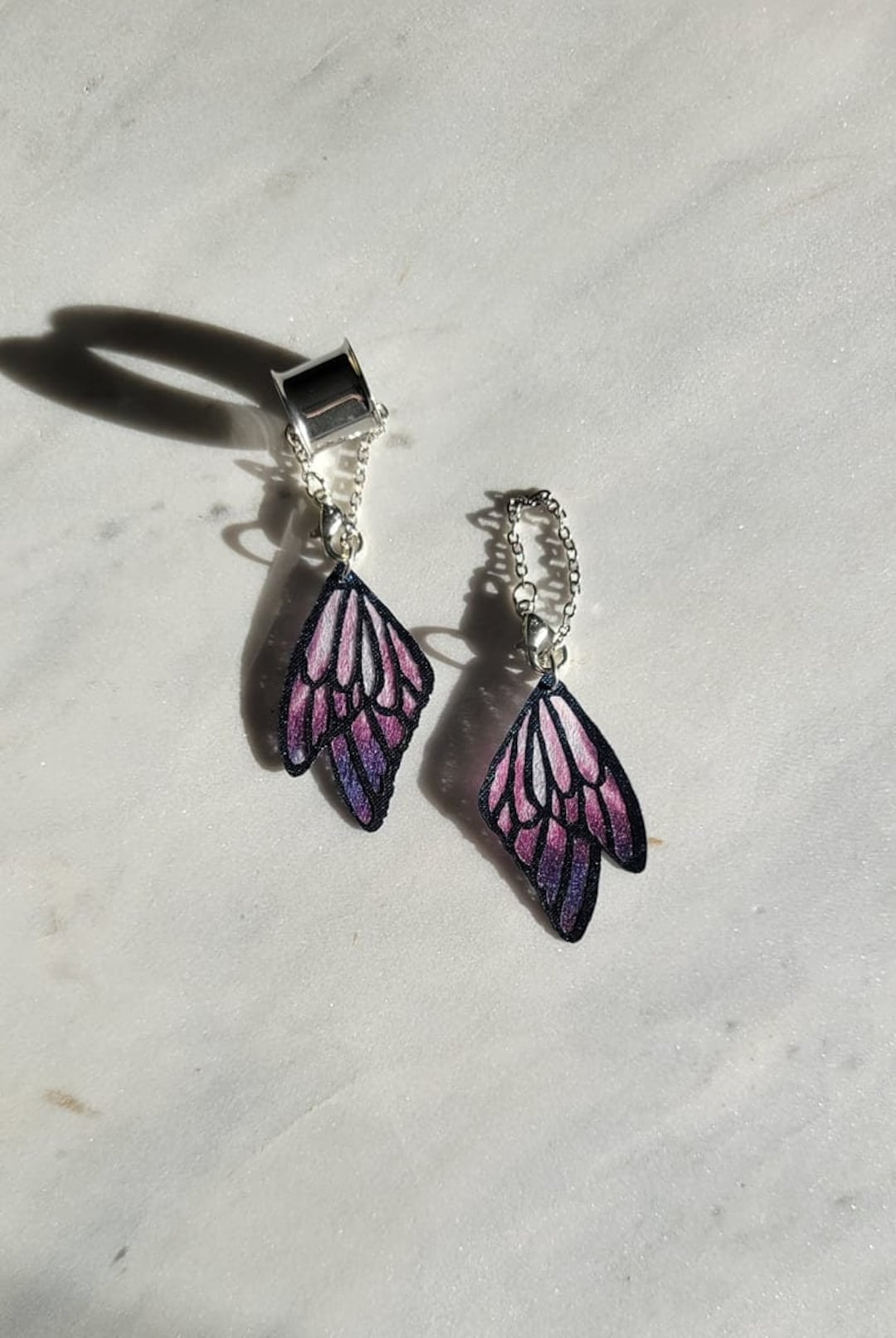 0g 2 Butterfly Wing Dangles for Plugs / Tunnels / - Etsy