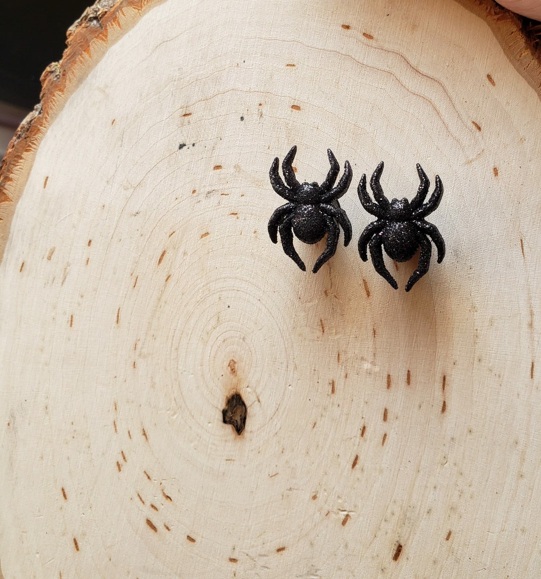 Sparkling Glam Goth Glitter Spider Plugs 0g Handmade / - Etsy