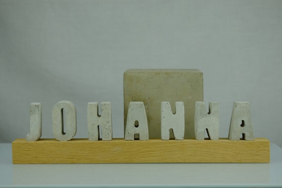 Name Plate/ Name Display/ Concrete Letters/ Concrete Letters/ - Etsy
