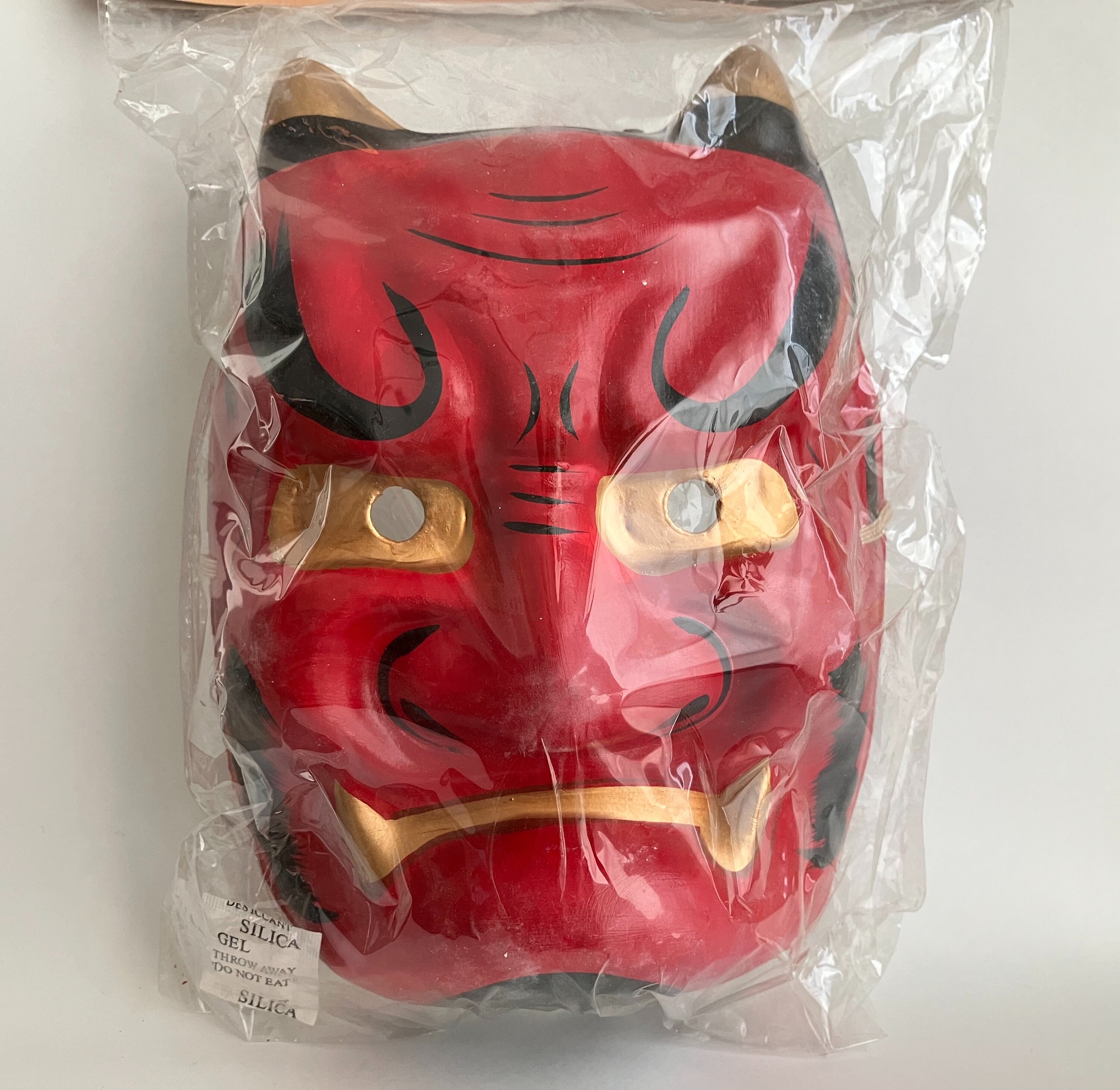 Japanese Demon Oni Mask / Red Devil Mask Papier Mache - Etsy
