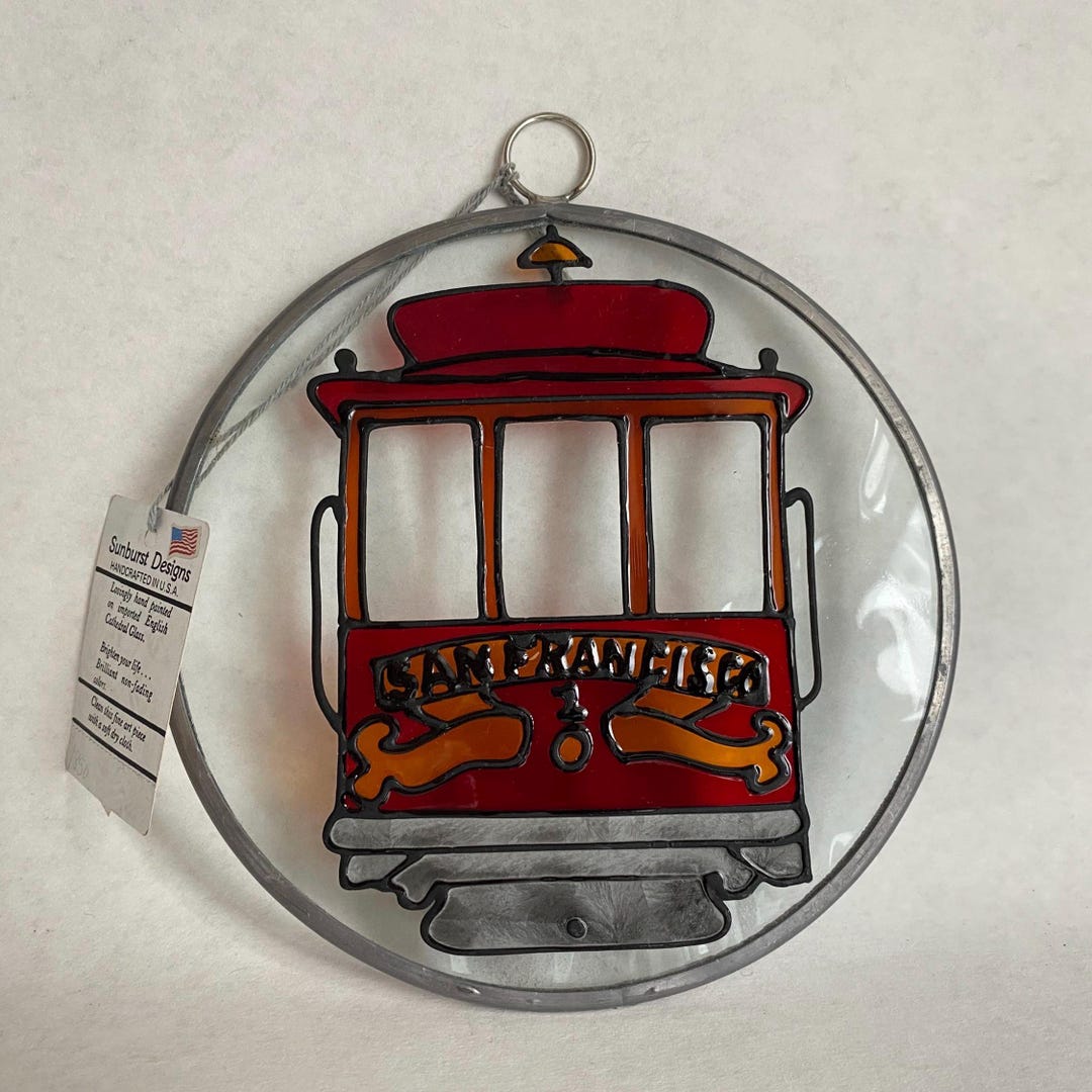Suncatcher Stained Glass San Francisco Trolley by Sunburst Designs - Etsy