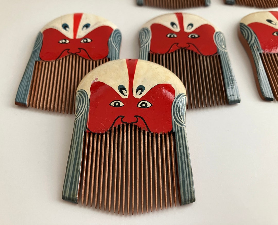Wooden Chinese Hair Comb/pick With Hand Painted Face / Gift Ideas - Etsy