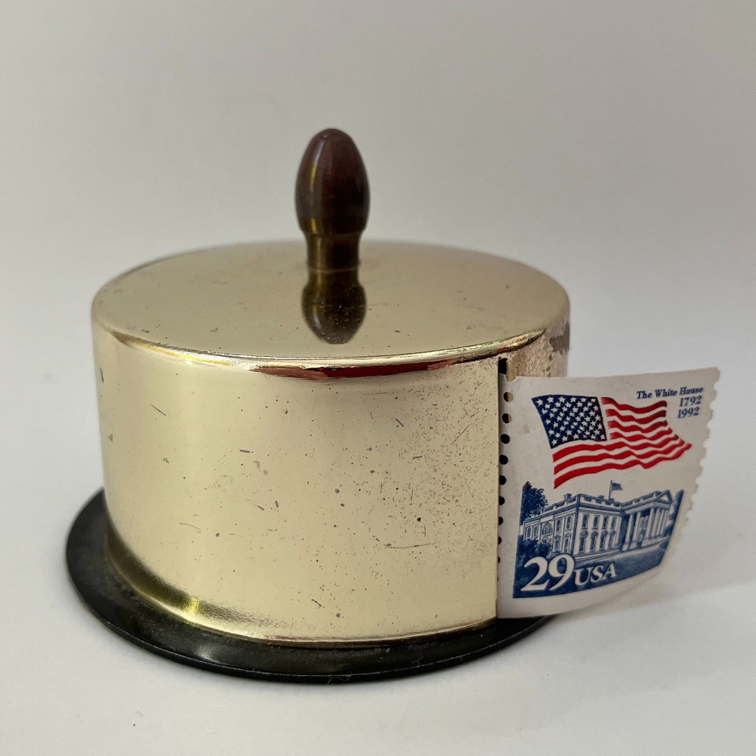 Vintage Postage Stamp Roll Dispenser Gold Tone Metal Japan - Etsy