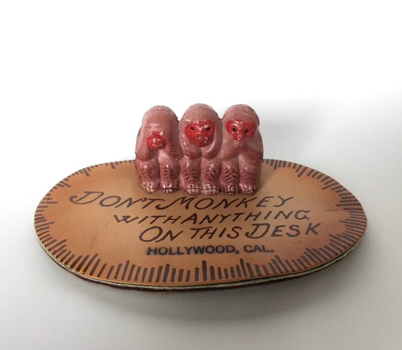 Vintage Three Wise Monkeys... Home Office Desk Decor - Etsy