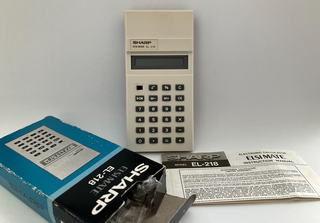 1980's Sharp EL-218 Elsimate Calculator JAPAN - Etsy