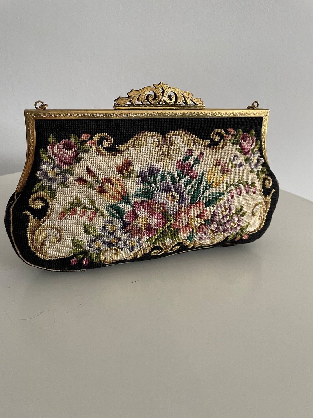 1930s Petit Point Purse | Antique 30s Embroidery Purse - Etsy