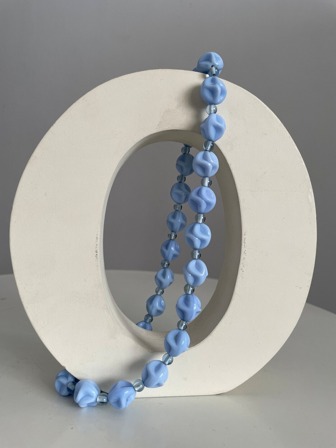 Reserved1960s Blue Glass Necklace | Vintage 60s Necklace - Etsy