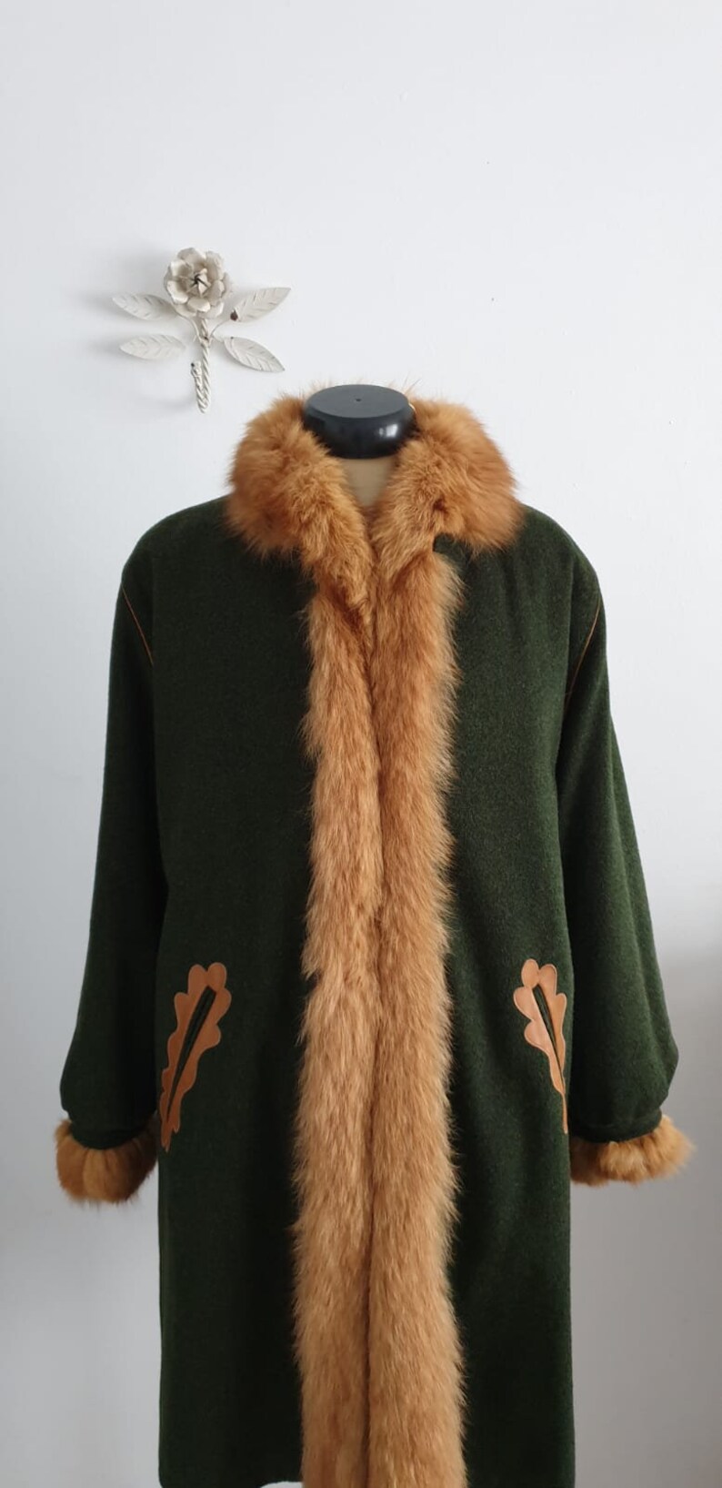 1960s Wool & Fox Fur Reversible Coat | Vintage 60s Winter Coat - Etsy