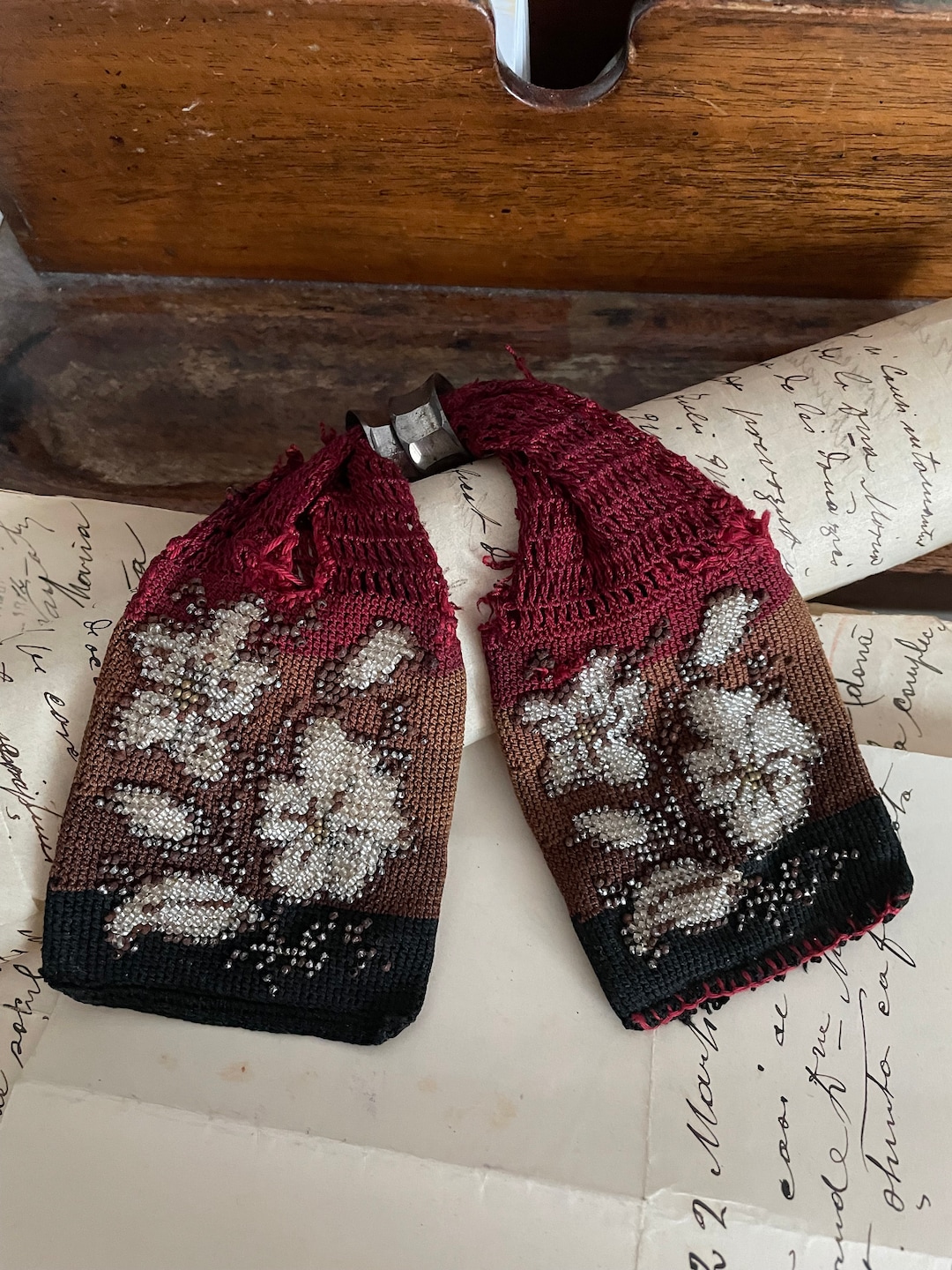 Antique Beaded Miser Bag - Etsy