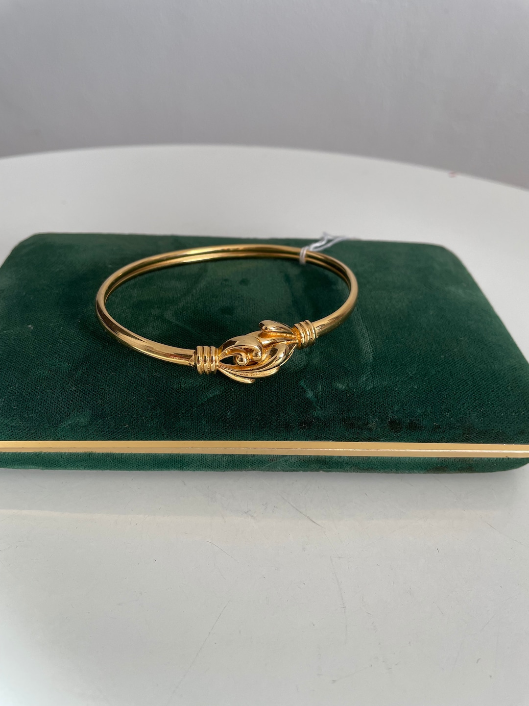 1980s Gold Tone Bracelet | Vintage 80s Bangle Bracelet NOS - Etsy