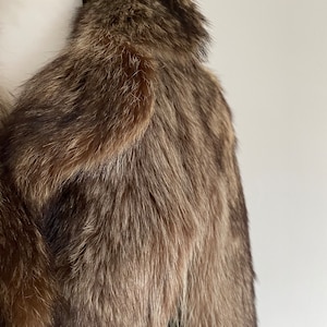 1970s Fox Fur & Leather Coat | Vintage 70s Fur Jacket - Etsy