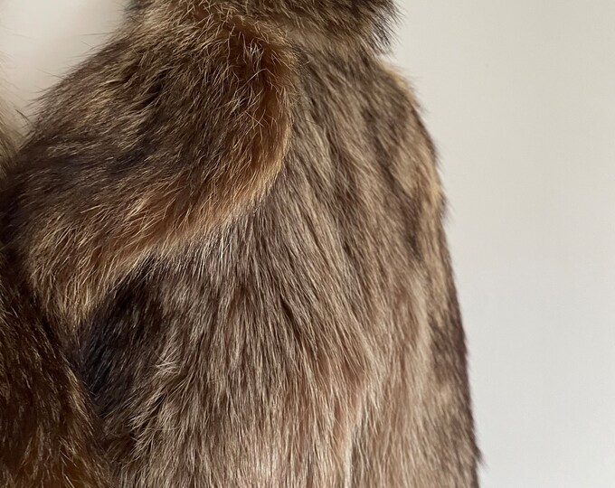 1970s Fox Fur & Leather Coat | Vintage 70s Fur Jacket - Etsy