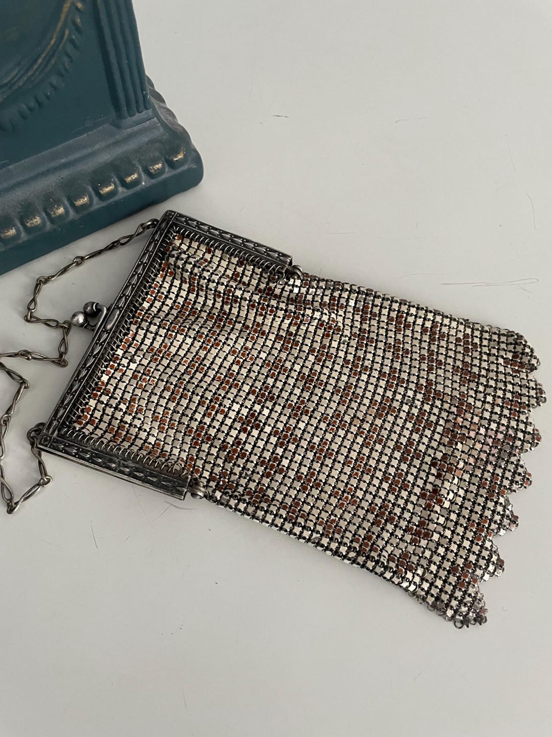 1930s Elsah Silver Mesh Purse | 1920's Flapper Mesh Purse - Etsy